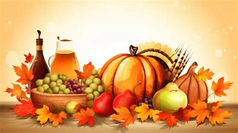 가을 테마 음식으로 추수 감사절 배경 행복한 추수 감사절 클립 아트 그림 행복한 파워포인트 추수감사절 파워포인트 배경 일러스트 및 사진 무료 다운로드 Pngtree