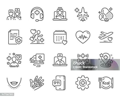 약국 의학 라인 아이콘입니다 원격 진료 의사 하트비트 펄스 및 의료용 알약 세트 벡터 간호사에 대한 스톡 벡터 아트 및 기타 이미지 간호사 건강관리와 의술 고급