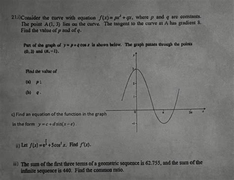 Solved I Consider The Curve With Equation X Px Ex Chegg Com