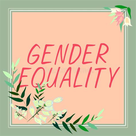 Conceptual Display Gender Equality Business Showcase Access To Same