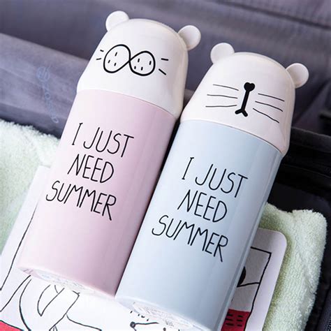 Badubg Държач за кутия за питейна четка за зъби Карикатура Пътуване