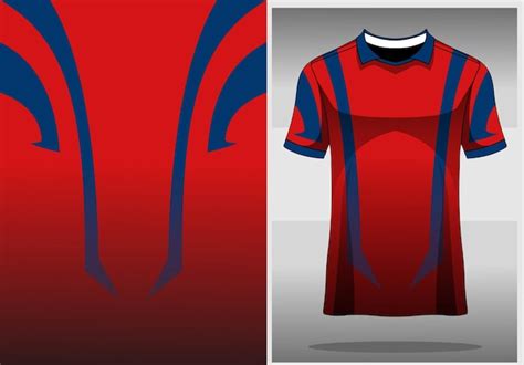 Tshirt 이랑 스포츠 저지 템플릿 디자인 프리미엄 벡터