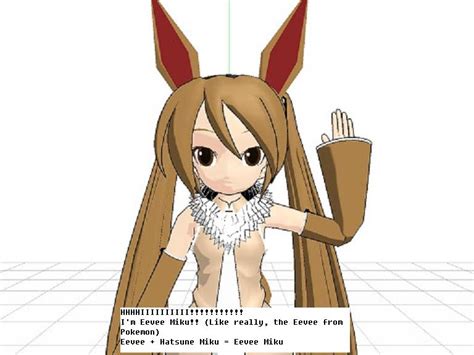 Eevee Miku Model~~~ By Kagene Rui 1227 On Deviantart