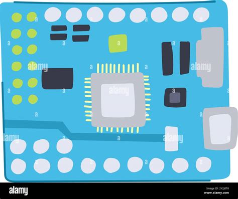 abstract microcontroller cartoon vector illustration stock vector image