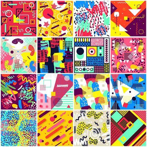 Abstract Seamless Pattern Vector Abstracting Geometric Background