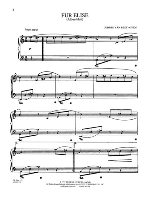 Beethovens Für Elise Which Sheet Music Is The Best Peterson Piano