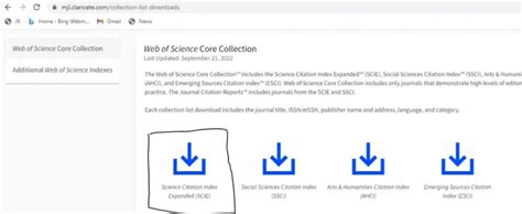 Science Citation Index Expanded Journals Research Journals