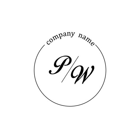 Initial PW Logo Monogram Letter Minimalist Vector Art At Vecteezy