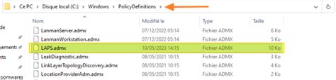 Configurer Windows Laps Avec Lactive Directory