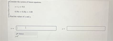 Solved Consider The System Of Linear