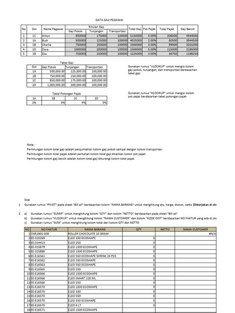 Soal Test Excel Pdf