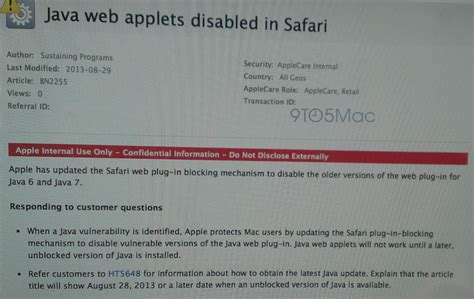Apple Updates Safari Web Plugin Blocker To Disable New Java