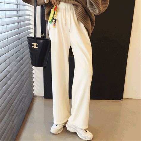 원마일 하이웨스트 벨벳 코듀로이 융기모 밴딩 와이드 롱 팬츠 2color