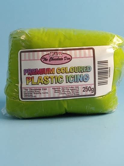 Plastic Icing Coloured Leaf Green 250g The Choc Den