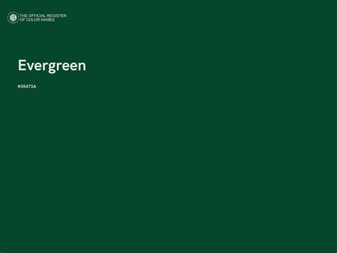 Evergreen Color A The Official Register Of Color Names