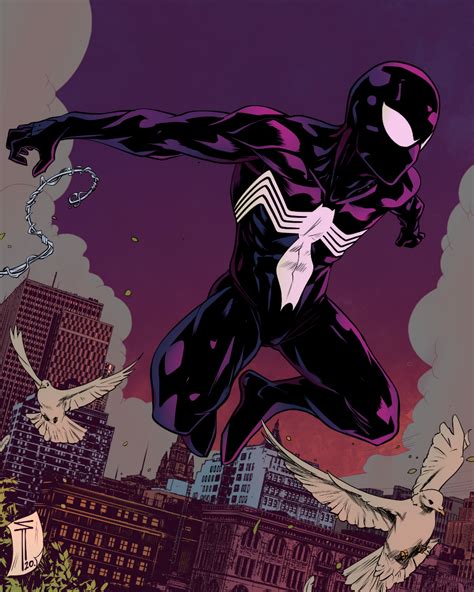 Spider Man Black Suit Drawing