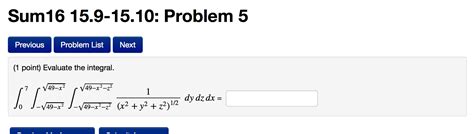 Solved Evaluate The Integral Integral Chegg Com