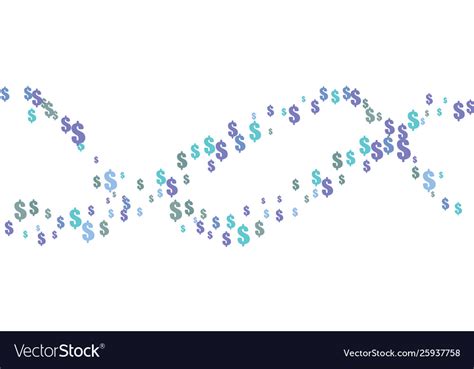 Seamless Dollar Money Currency Symbol Background Vector Image