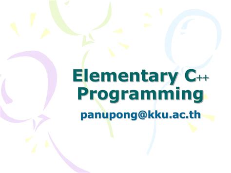 Ppt Elementary C Programming Powerpoint Presentation Free