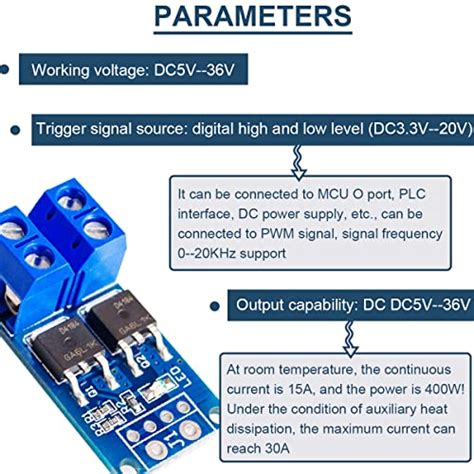 Snapklik Com 10PCS Dual High Power 400W MOS Tube Trigger Switch Driver Module FET PWM