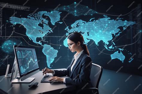 Big Data Analytics With Ai Technology Data Analyst Analyzing And