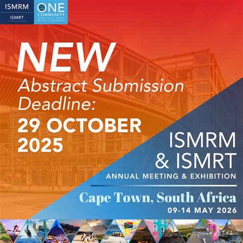 Ismrm Save The Date The New Abstract Submission Facebook
