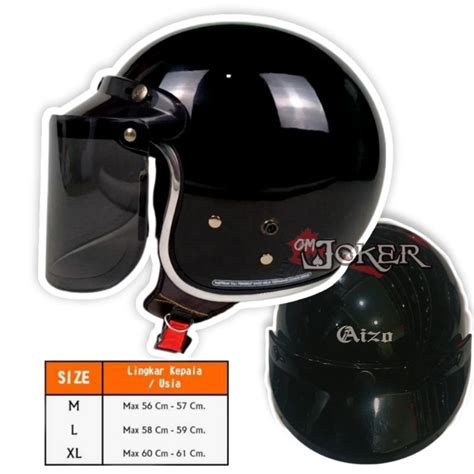 Jual Helm Aizo Retro Helmet Dewasa Pria Wanita Sni Original Shopee