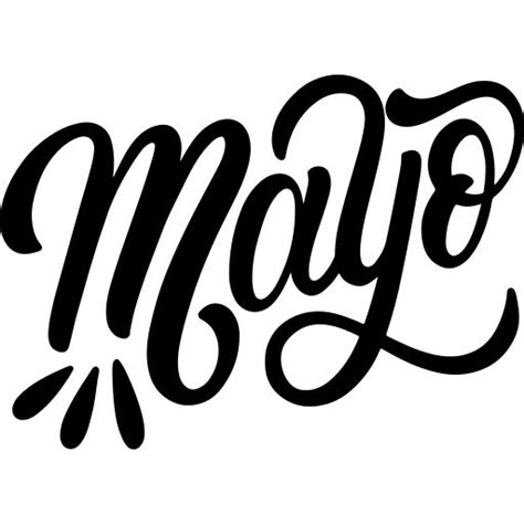 Mayo In Cursive Writing Sticker Free Download
