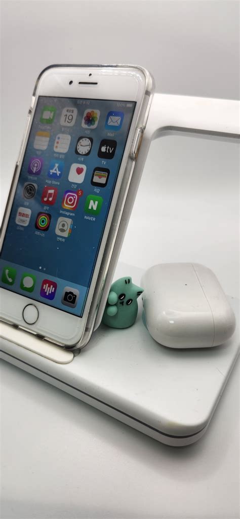 귀여운 라온 3 In 1 무선 고속 충전기 아이폰 에어팟 애플워치 버즈 갤럭시폰 호환