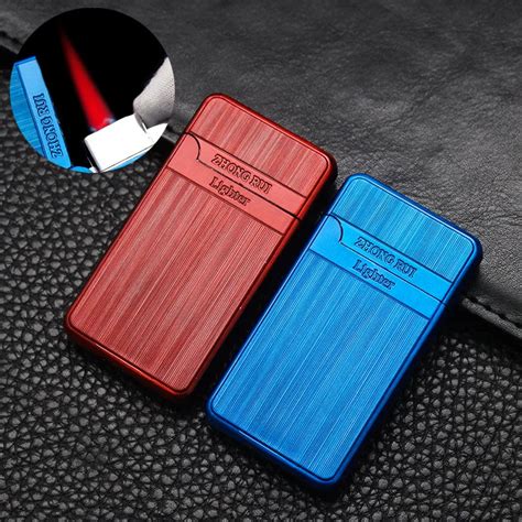 크리 에이 티브 가스 Windproof 라이터 불꽃 담배 라이터 야외 금속 라이터 흡연 도구