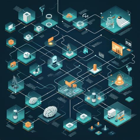 Tech Innovations And Data Flow Network Premium Ai Generated Image