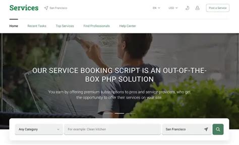 Service Php Script Service Booking Script