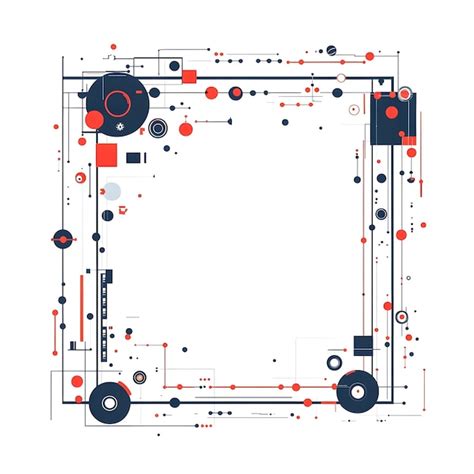 Flat Ai Driven Algorithmic Border Frame Concept As A Minimalistic