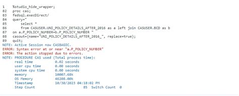 Joining Tables In Cas Sas Support Communities