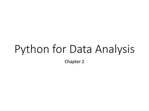 Python For Data Analysis Chapter 2 Ppt