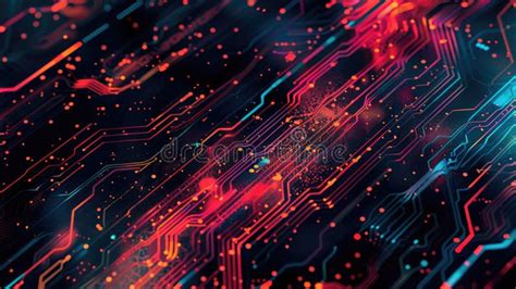 Abstract Data Flow Complex Circuit With Digital Technology Style Design