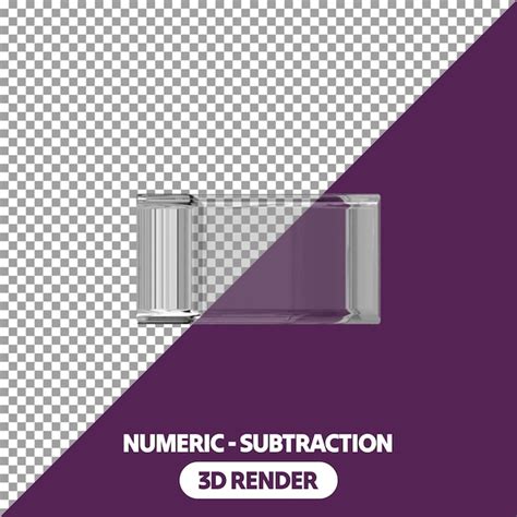 premium psd 3d isolated glass style render numeric signs on