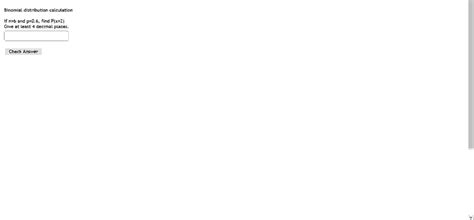 solved binomial distribution calculationif n 6 ﻿and p 0 6