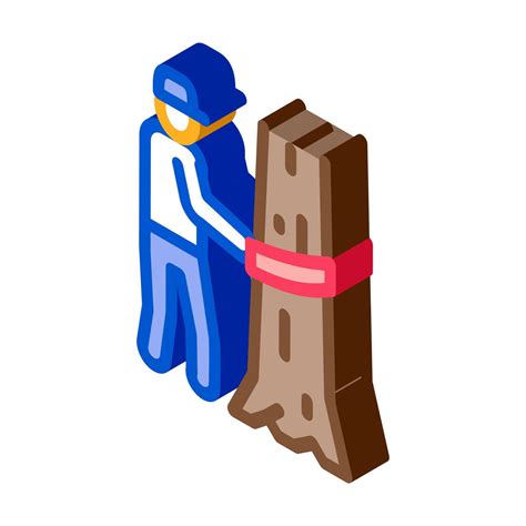 Tree Felling Isometric Icon Vector Illustration 18035652 Vector Art At Vecteezy