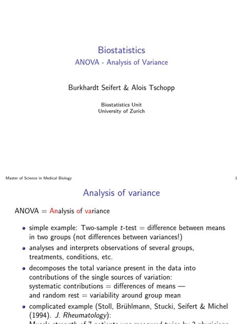 Anova Analysis Of Variance Slides Pdf Analysis Of Variance