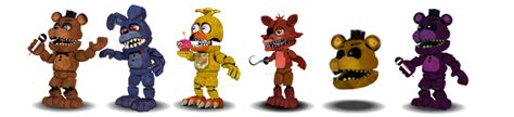 Fnaf 2 Unwithered Animatronics Canon By Educraft On Deviantart