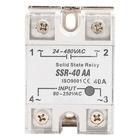 Ssr 40aa 40a Solid State Relay Module Ac Ac Input Ac Output 24 480v Ac