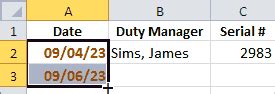 How To Autofill Dates In Microsoft Excel Keynote Support