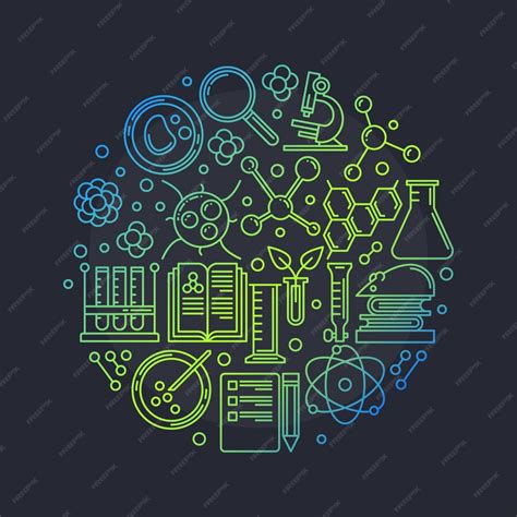 Premium Vector Biotechnology Vector Biotech Concept Colored Round Illustration In Thin Line Style