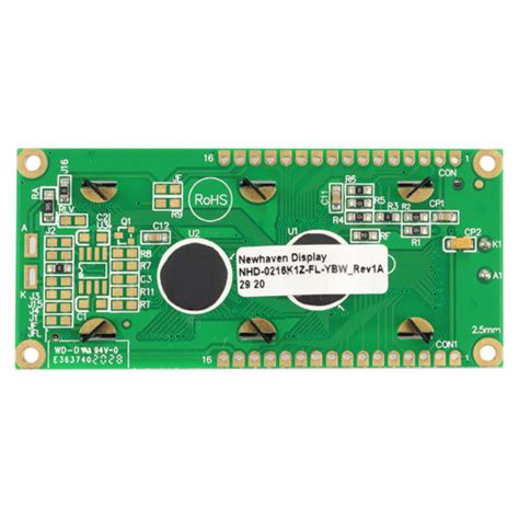 2x16 Character Lcd Stn Yellowgreen Display K1z With Yellowgreen Backlight