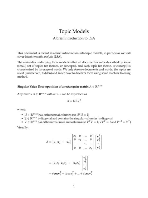 5 Lsa Pdf Matrix Mathematics Operator Theory