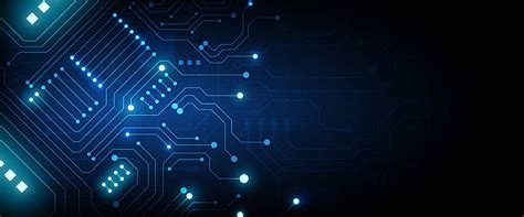 Hi Tech Digital Data Connection System Circuit Connection Line Vector