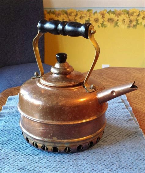 Vintage Simplex Solid Copper Tea Kettle Trademark Of Distinction Made In England 1855876350