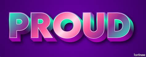 Proud Text Effect And Logo Design Word