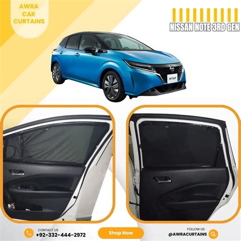 Nissan Note 3rd Gen 2020 2024 Curtains Cartains